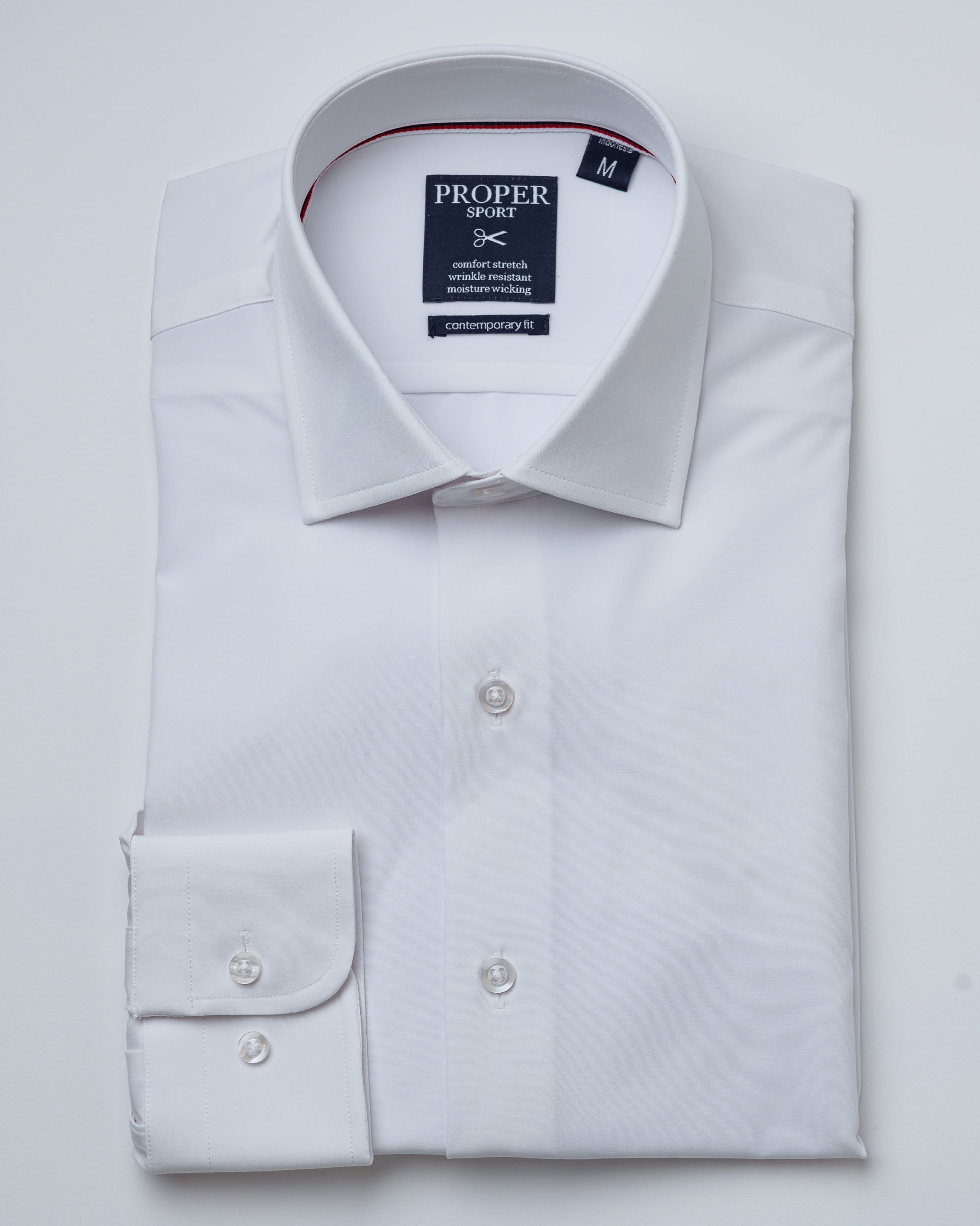 Proper Sport White Shirt Slim | Andrew Lock Menswear